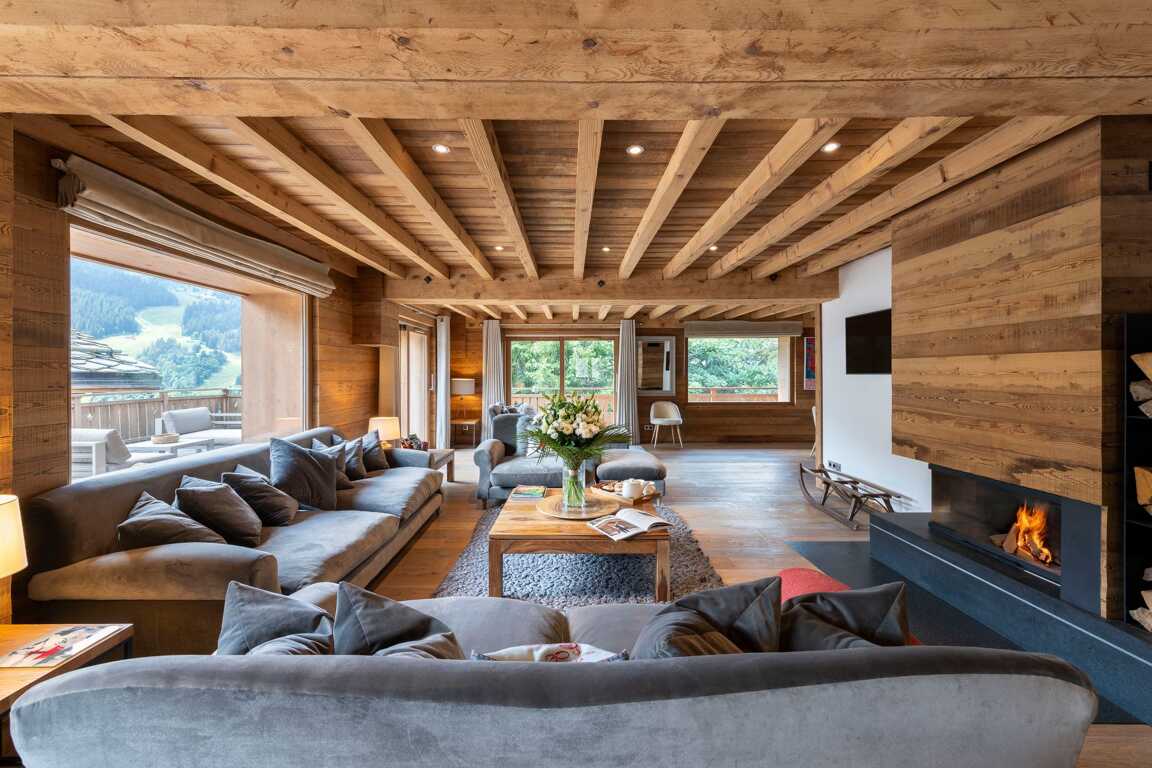 luxury ski lodge interiors